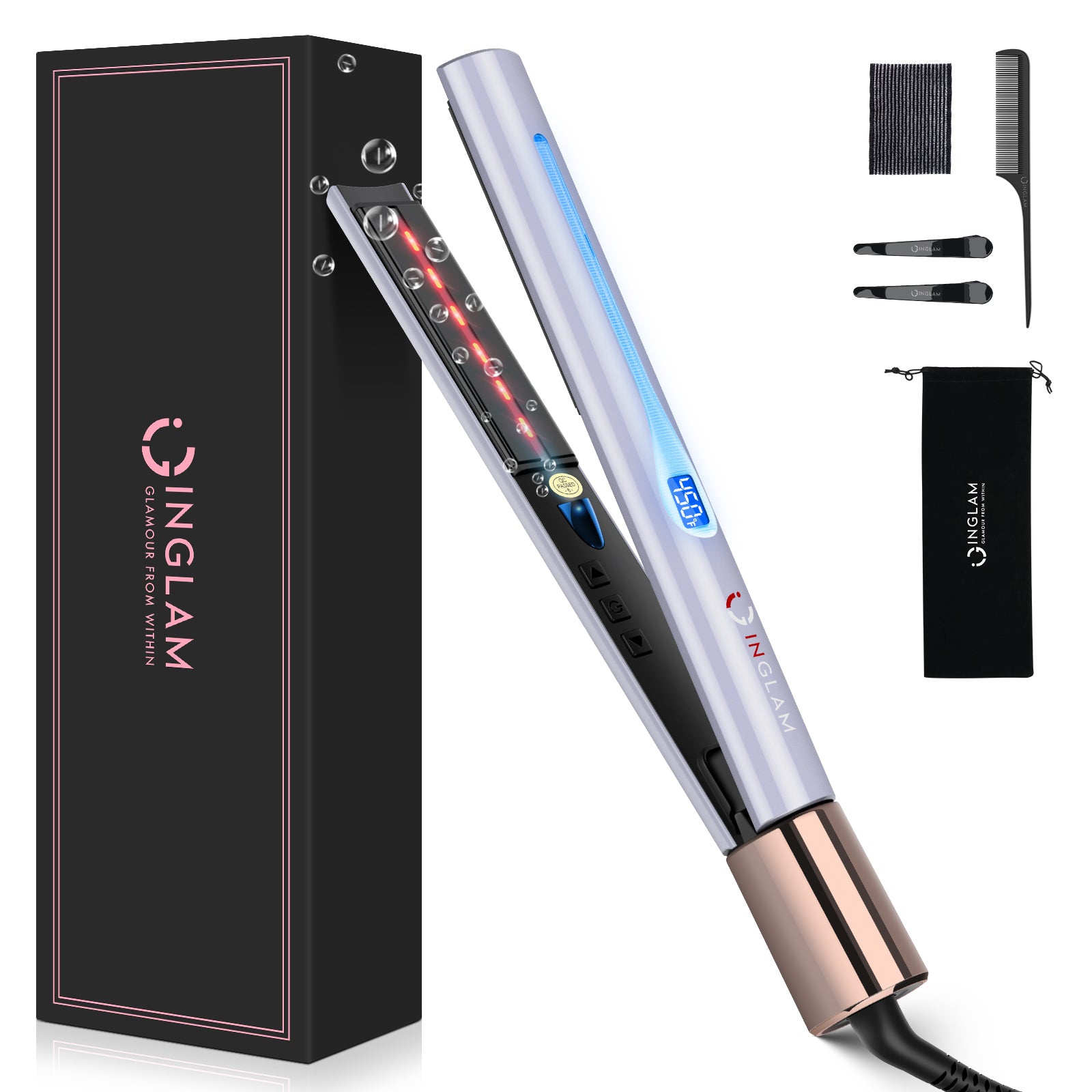 Infrared 1" Flat Iron for Hair, Negative Ions – Haircaresshop